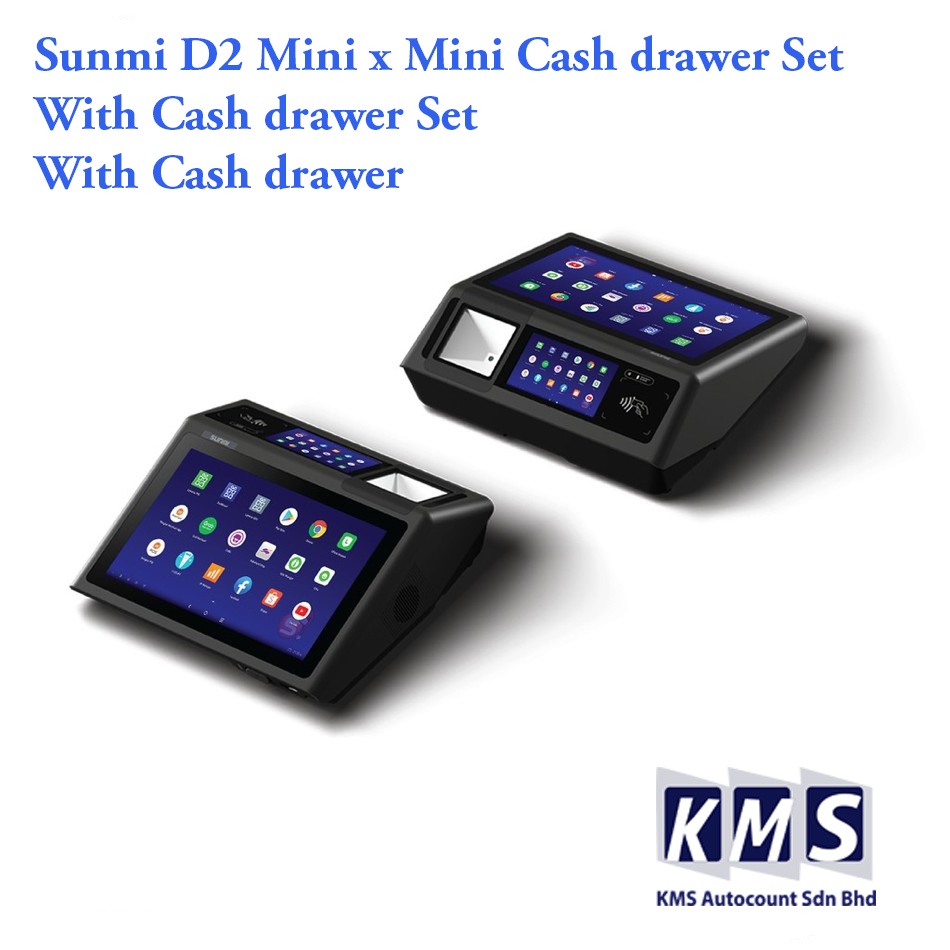 Sunmi D2 Mini x Mini Cash drawer Set With Cash drawer Set With Cash ...