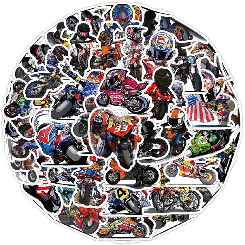 50Pcs/Set MotoGP World Championships Series 01 Stickers DIY Fashion ...