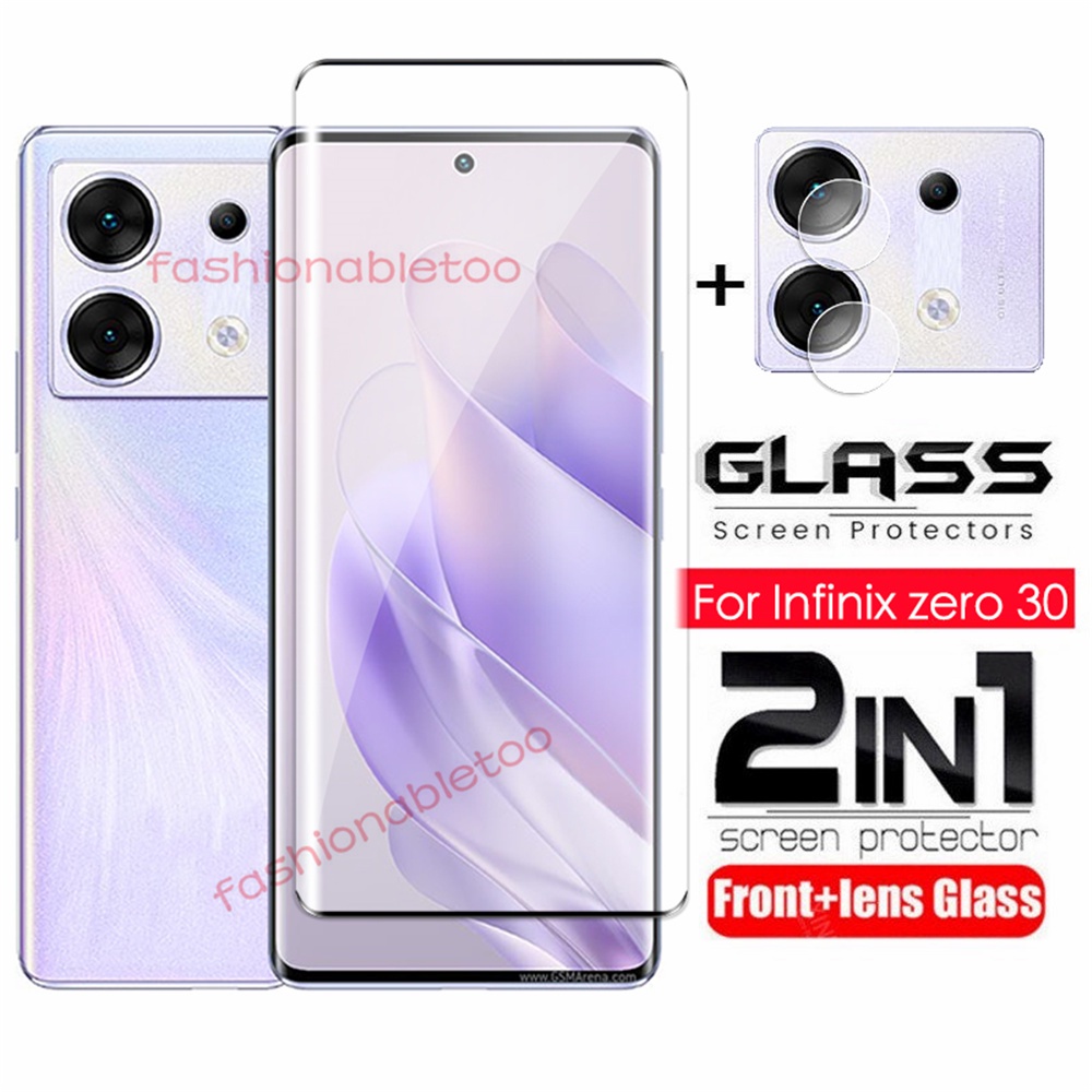 2 in 1 Screen Protector Tempered Glass Film For Infinix Zero 30 Zero30 ...