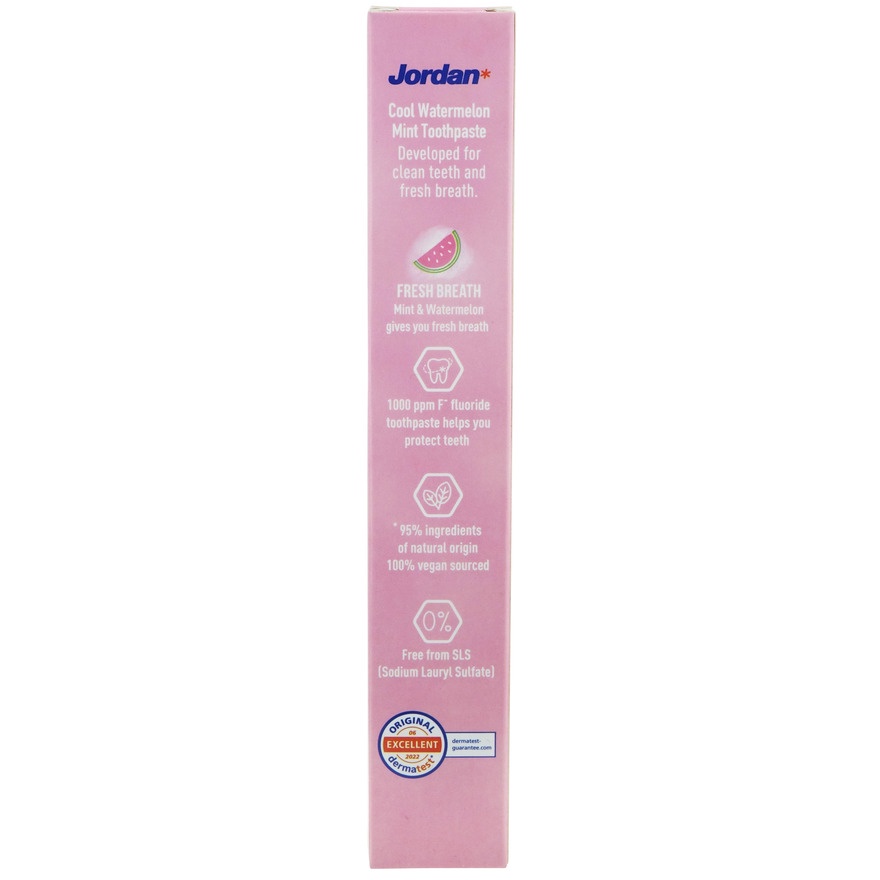 JORDAN Clean & Fresh Adult Toothpaste Cool Watermelon Mint 75g | Shopee ...
