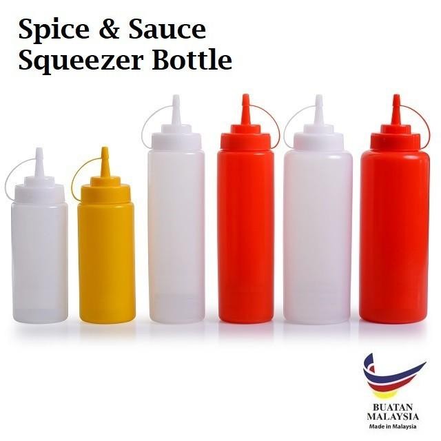 [ Local Ready Stocks ] Plastic Spice & Sauce Squeezer Bottle Botol ...