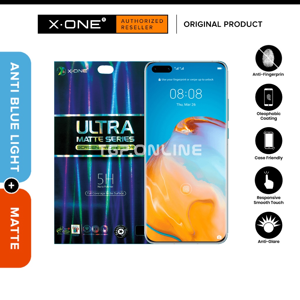 Huawei P40 Pro / P30 Pro / Mate 30 Pro / Mate 20 Pro X.One Ultra Matte Anti Fingerprint Anti ...