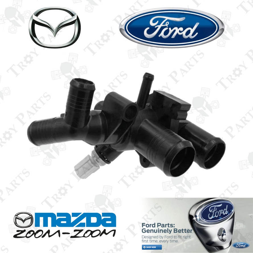 (1pc) Original Ford Mazda Radiator Coolant Thermostat with Housing BB3Q ...