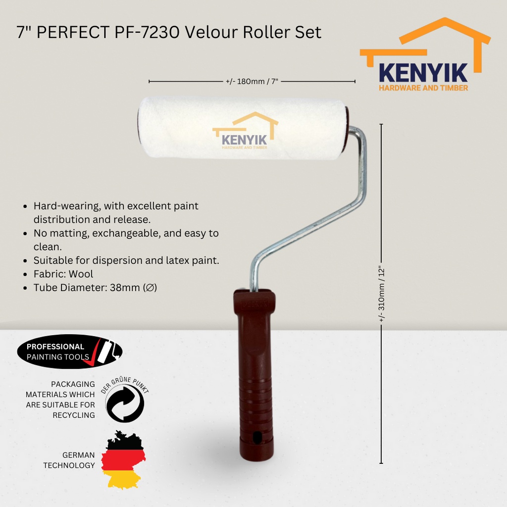 7" Paint Roller (Refill / Handle / Set) | Shopee Malaysia
