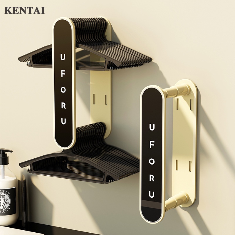 KT Clothes rack storage artifact punching-free household telescopic ...