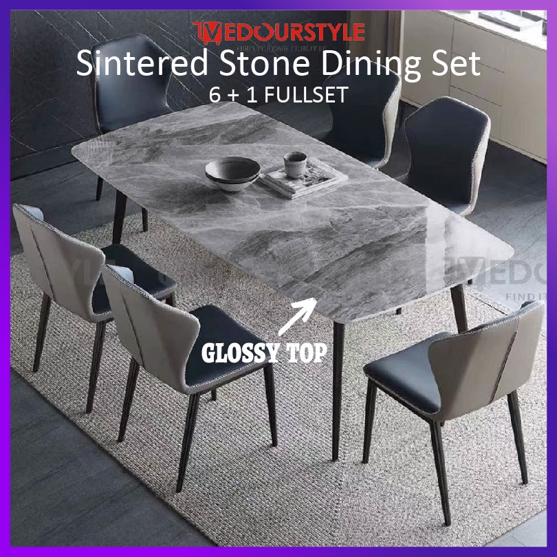 Vedourstyle Sintered Stone Table Dining Table Modern Set/Ceramic Table ...