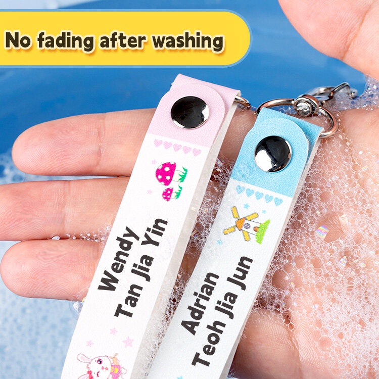 Kids Customizable Name Labels Keychain for Identification for Child ...