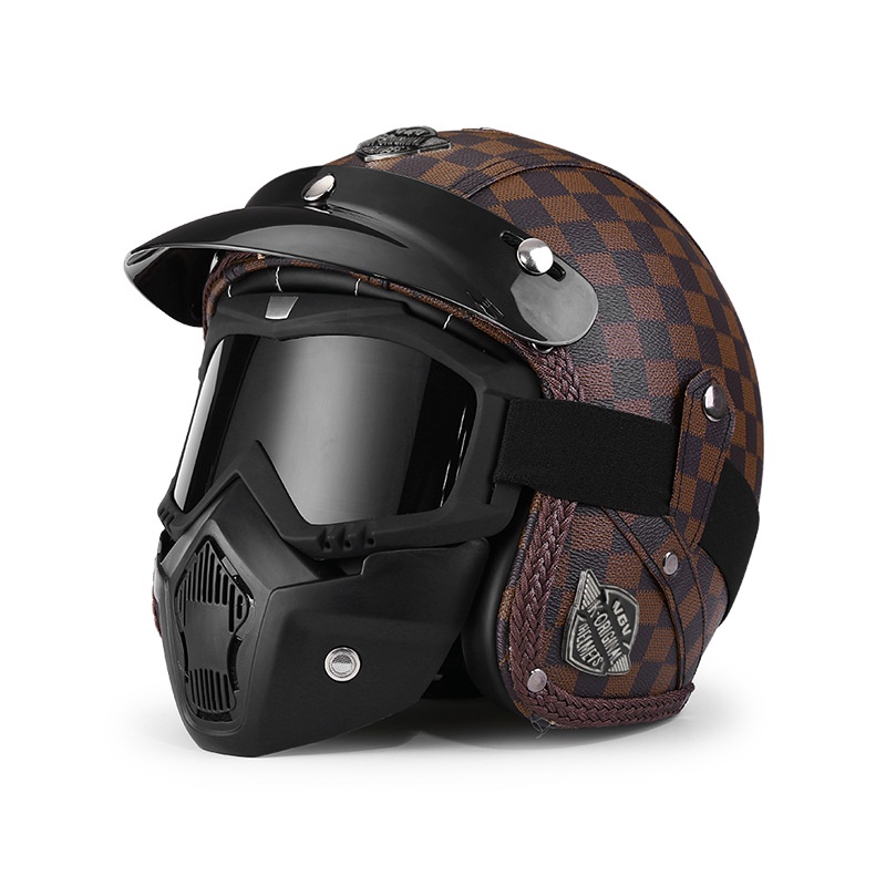 Retro Motorcycle Helmet🔥special offer🔥 VGV Official Genuine Harley Full ...