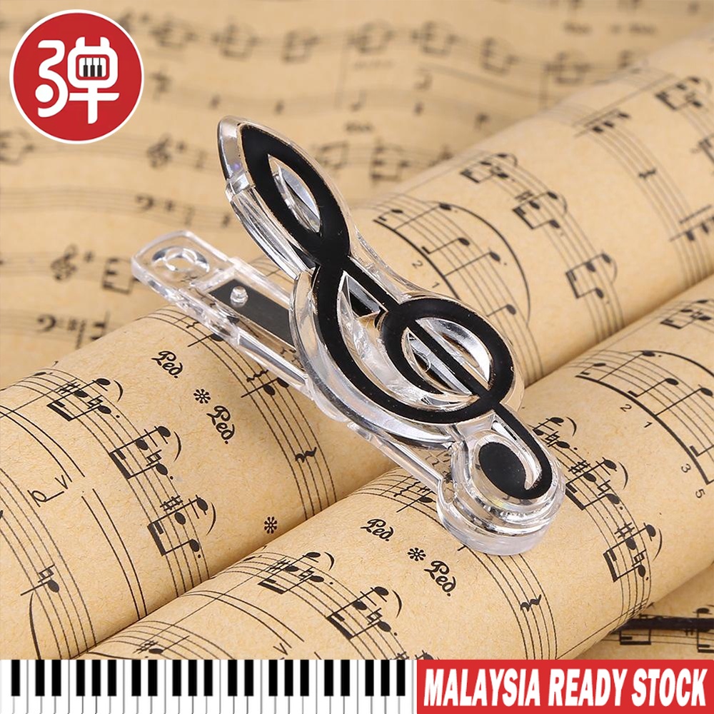 Plastic Musical Note Letter Paper Clip Piano Music Book Paper Sheet ...