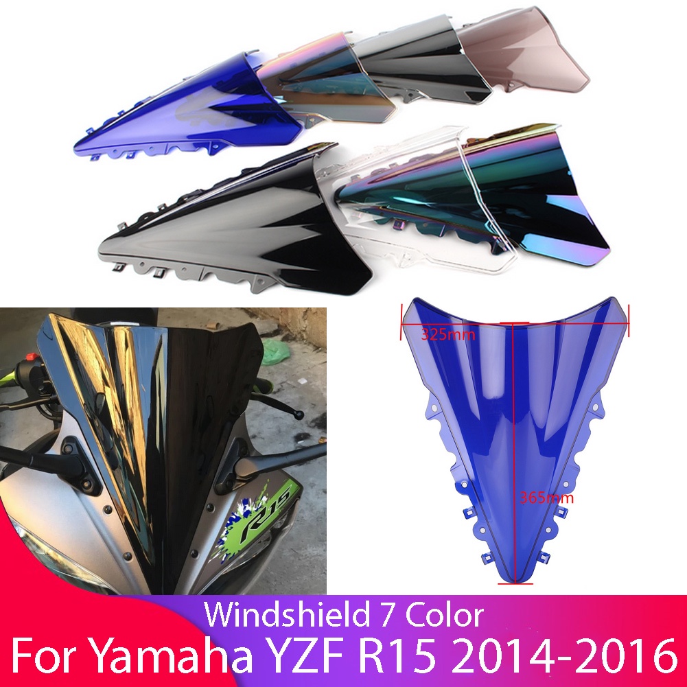 Windshield For Yamaha YZF R15 V2 2013 2014 2015 2016 YZFR15 Double ...