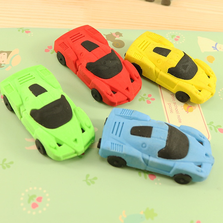 Cartoon Racing Car Eraser Student Children's Eraser Student Stationery ...