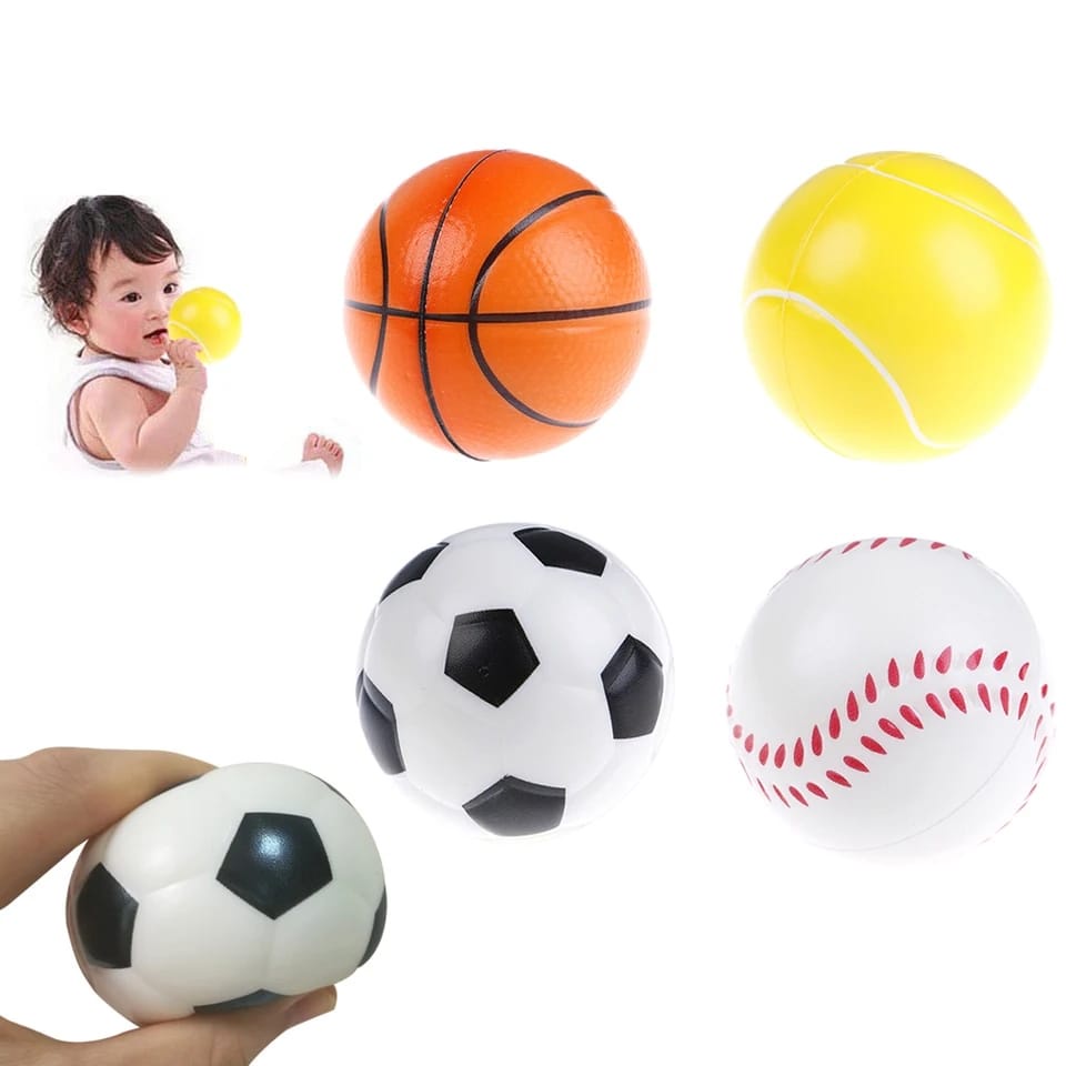 Squeeze Sports Ball Toy for Kids Adults Mini Football Basketball ...