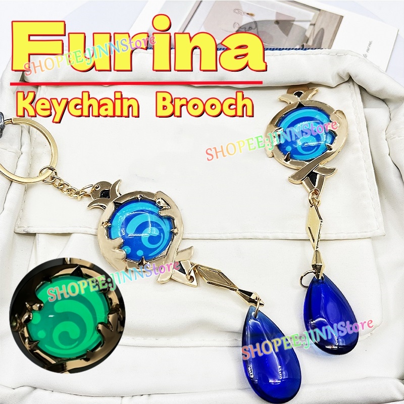 - JINN - Game GENSHIN VISION Keychain Fontaine Water God FURINA VISION ...