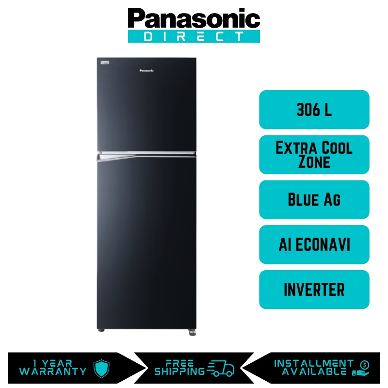Panasonic NR-TV341 325L Inverter Energy Saving 2-Door Top Freezer ...