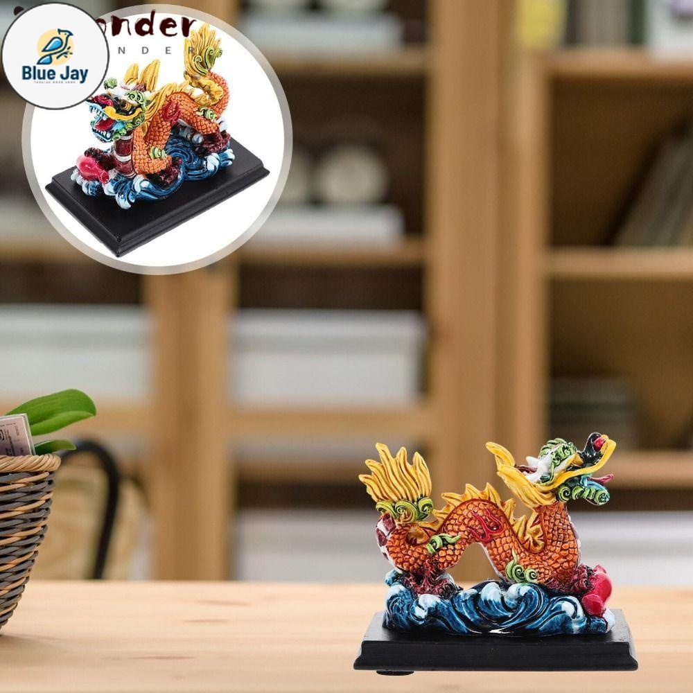 BJ Chinese Zodiac Dragon Figurine, Creative Mini Feng Shui Wealth ...