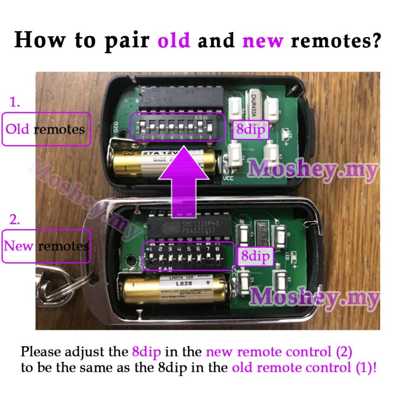 High Quality SMC5326 330mhz Autogate Replacement Switch Remote Control ...