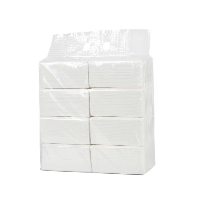 8 packs white transparent tissue Native wood pulp facial tissue ...