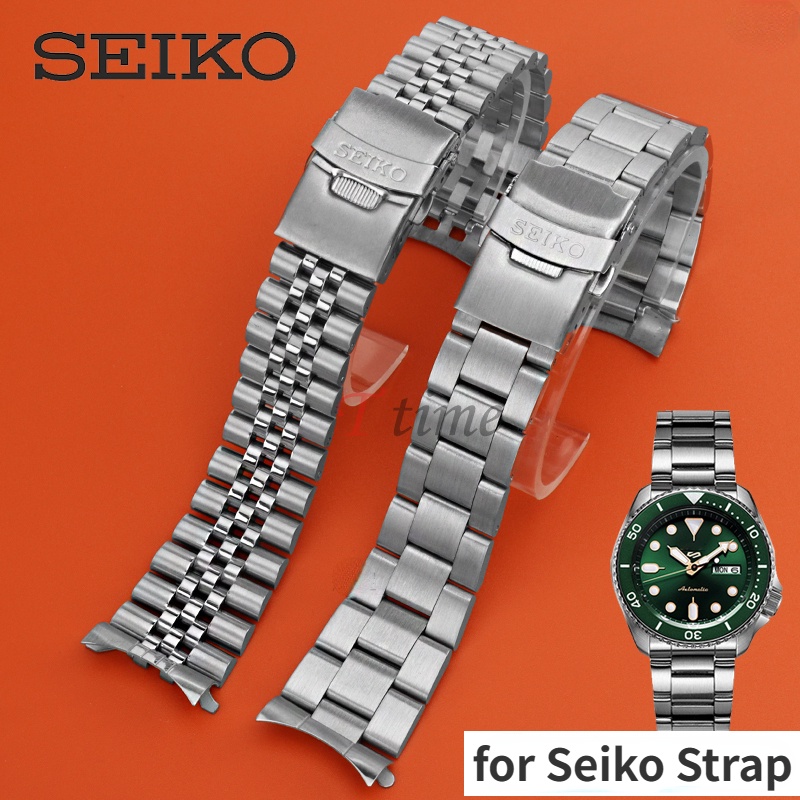 Curved End Bracelet for Seiko Solid Stainless Steel Band 20mm 22mm Men ...