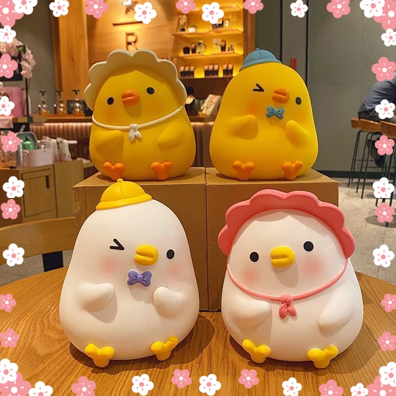 Ins Vigorous Duck Piggy Bank Decorations Drop-Resistant Girl Children ...