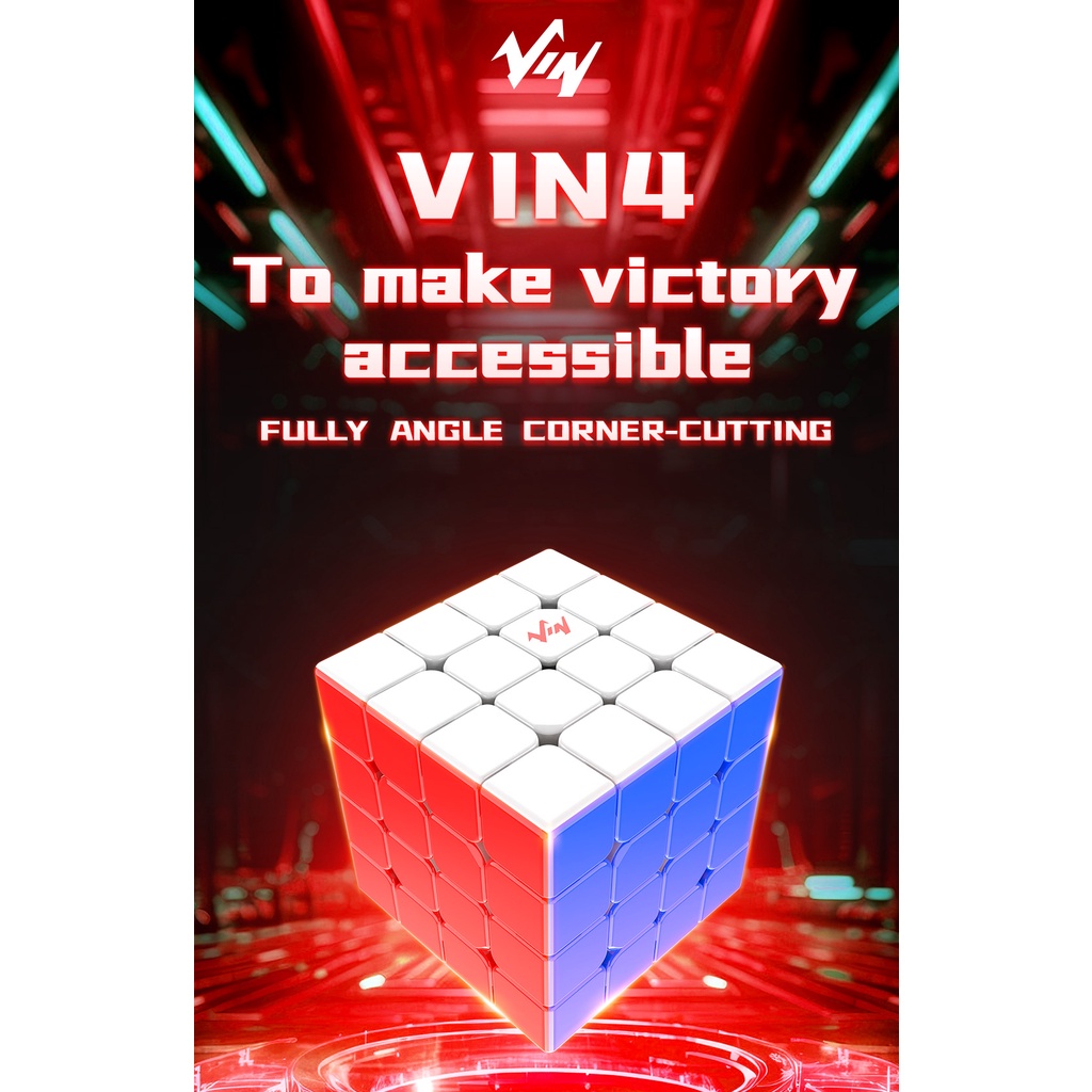 ！NEW！[Picube] Vin Cube 4M 4x4x4 Magnetic UV Vin 4 MagicCube MGC Designer Newest Magic Speed cube ...