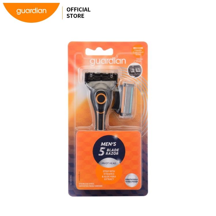 Guardian Men'S 5-Blade Razor (1 Handle + 2 Cart) | Shopee Malaysia