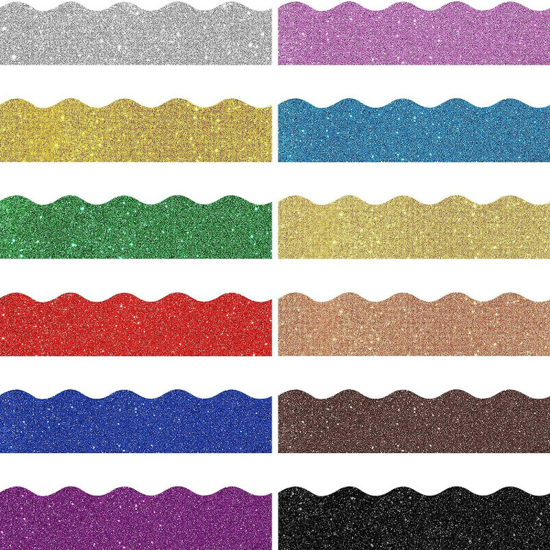 10m/roll Creative Sparkling Classroom Blackboard Border Trim Waterproof ...