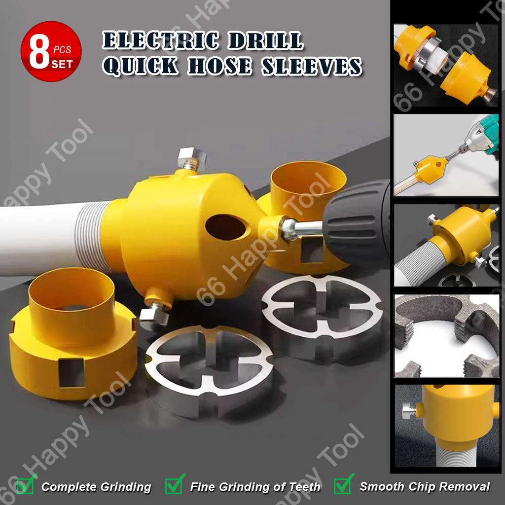PVC Pipe Threader Kit (1" 3/4" 1/2") PPR Drill Bit Threading Tool ...