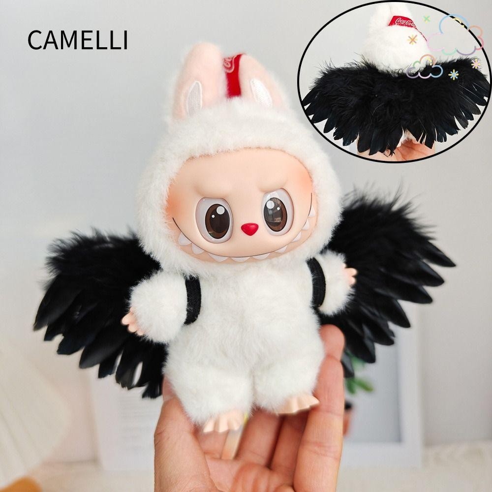 CAMELLI Labubu Feather Wings, Handmade Angel Labubu Doll Clothes, Cute ...
