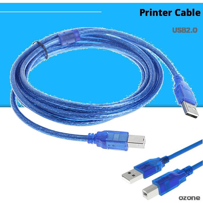 USB 2.0 Printer Cable Type A Male to Type B Male High Speed Blue ...