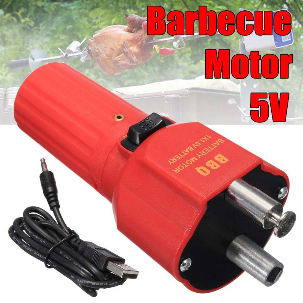 5V USB Battery Barbecue Rotisserie Rotator Grill BBQ Motor Roast ...