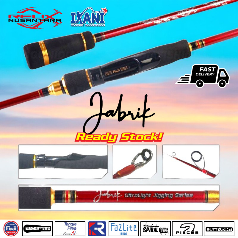 RELIX NUSANTARA JABRIK FISHING ROD JIGGING CASTING BOTTOM JORAN PANCING ...