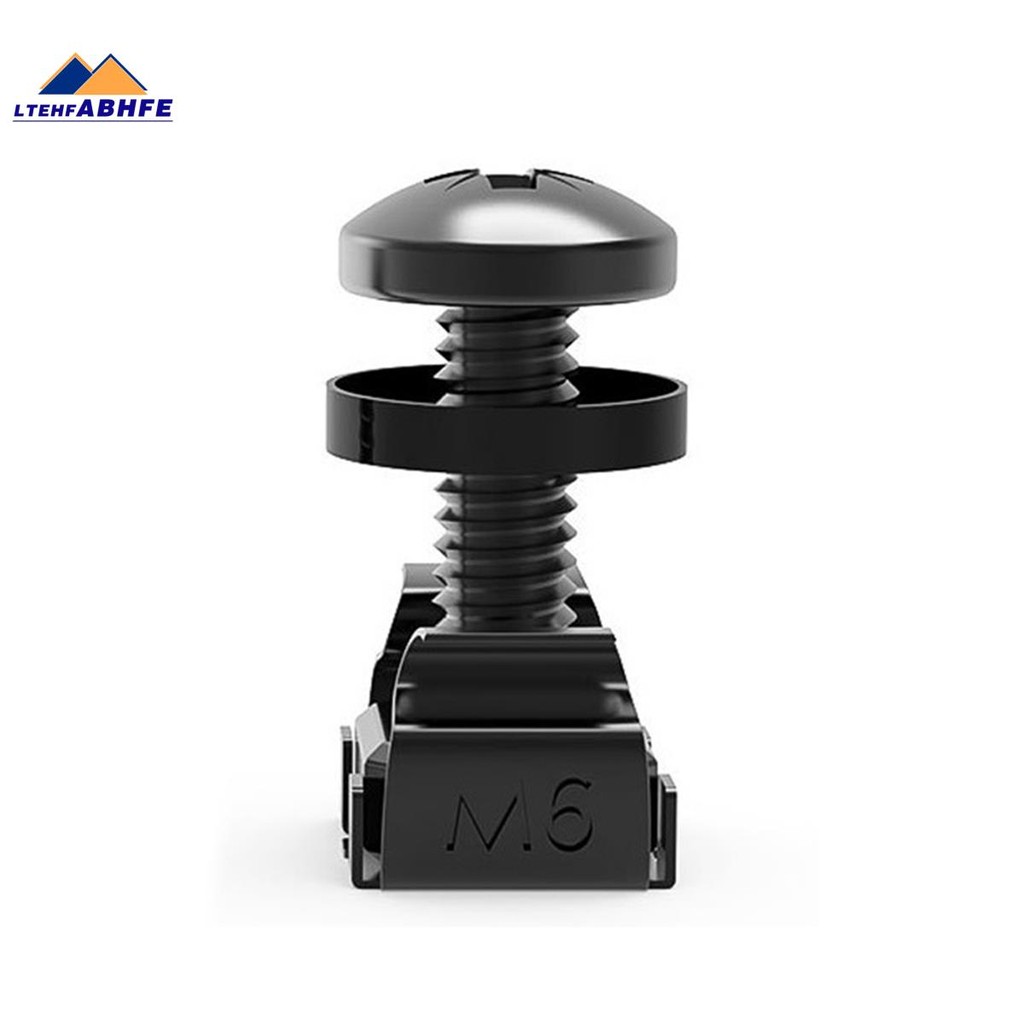 50pcs M6x16mm Cabinet Screws Rack Mount Cage Nuts Screw Washers for ...