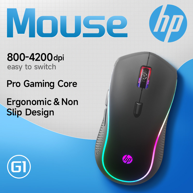 HP Wired Gaming Mouse - Adjustable 4000 DPI Programmable Macro RGB ...