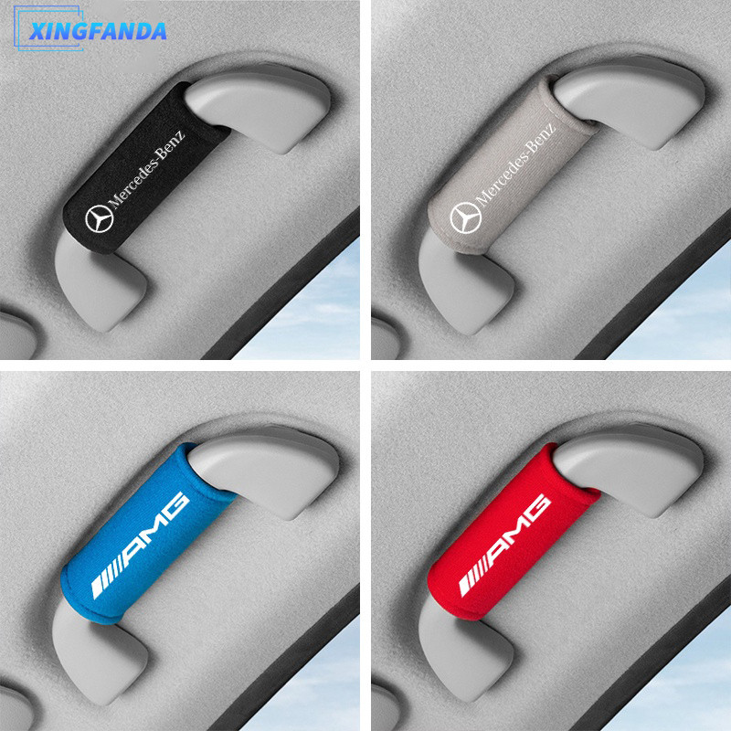 Mercedes Benz AMG Car Roof Pull Gloves Car Inner Door Armrest Covers ...