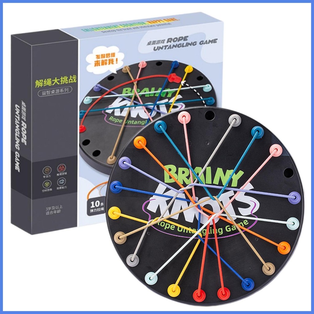 Threading Rope Puzzle Twisted Tangler Rope Sorting Lacing Toys Fun ...