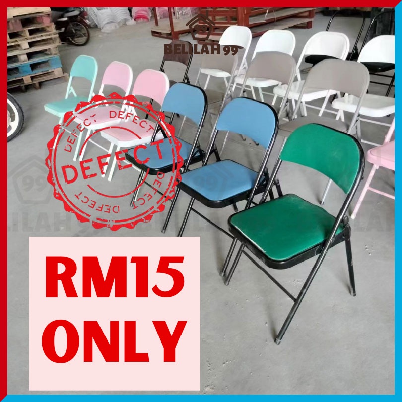 Belilah **Offer Price Defect Items** Foldable Chair With Random Color ...
