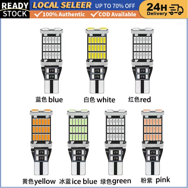 12V LED T15 W16W Car Reverse Light Bulb Turn Signal Bulb 45SMD 6000K ...