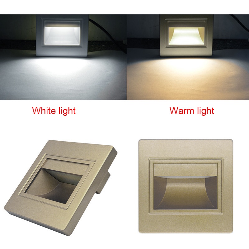 LED Recessed Wall Luminaire Step Light 1.5W Recessed Lamp for Staircase ...