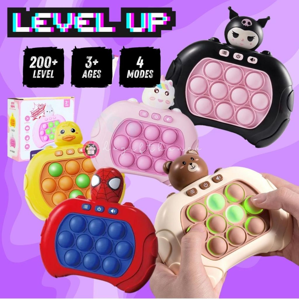 UPGRADE 200 Level Quick Push Game Pop It Electronic Speed Educational ...