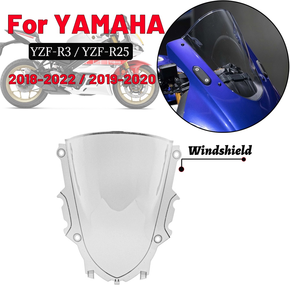 For YAMAHA YZF-R3 2019-2022 YZF-R25 2019-2022 Motorcycle Front Screen ...