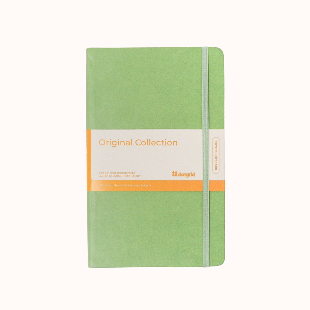 Original GRASS GREEN Notebook - Leather cover with 4 types of filling ...