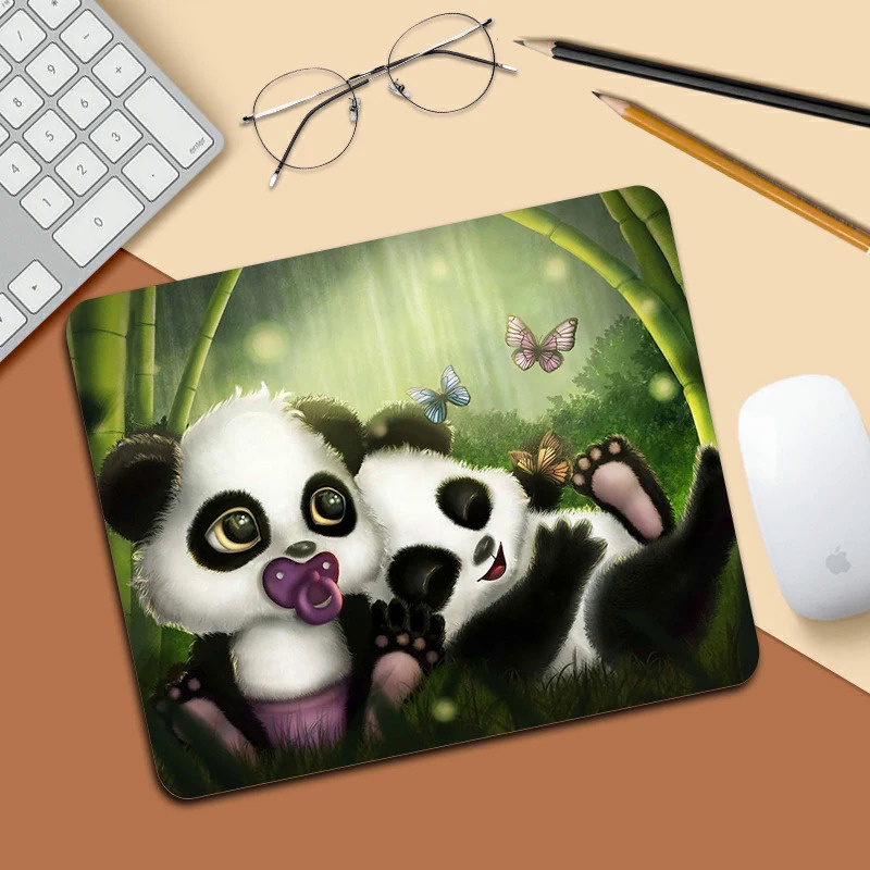 Panda Cute Animal Small Computer Mousepad Gamer Accessories Pc Gamer ...