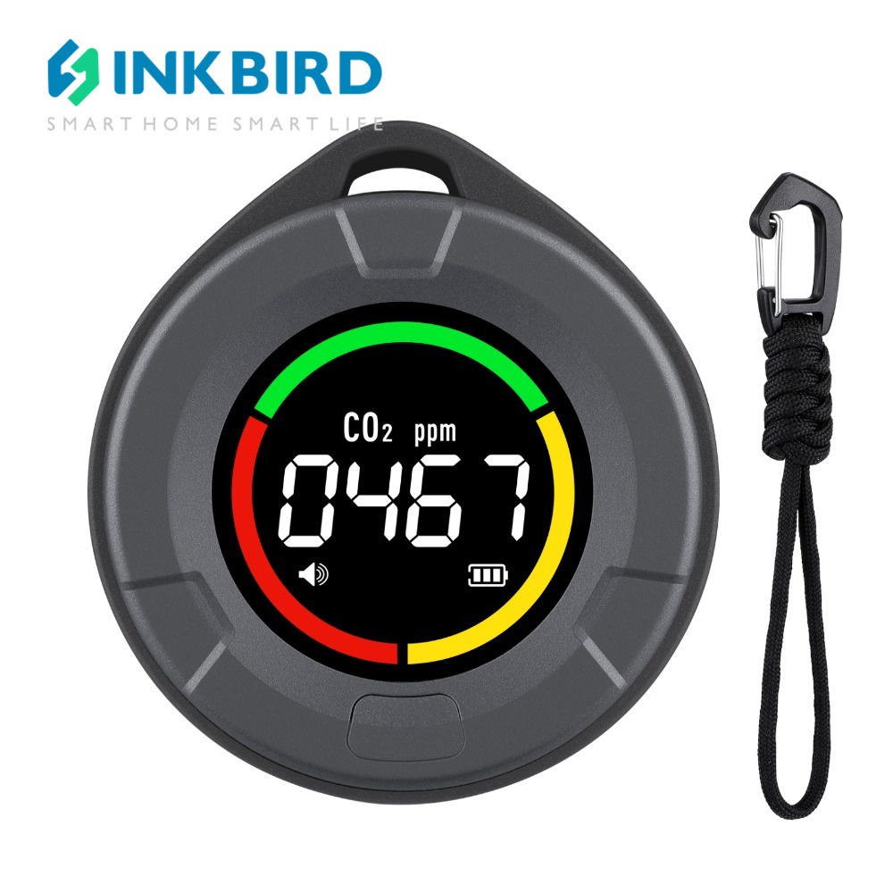 INKBIRD Portable CO2 Detector CO2 Monitor with NDIR Sensor Alarm Auto ...