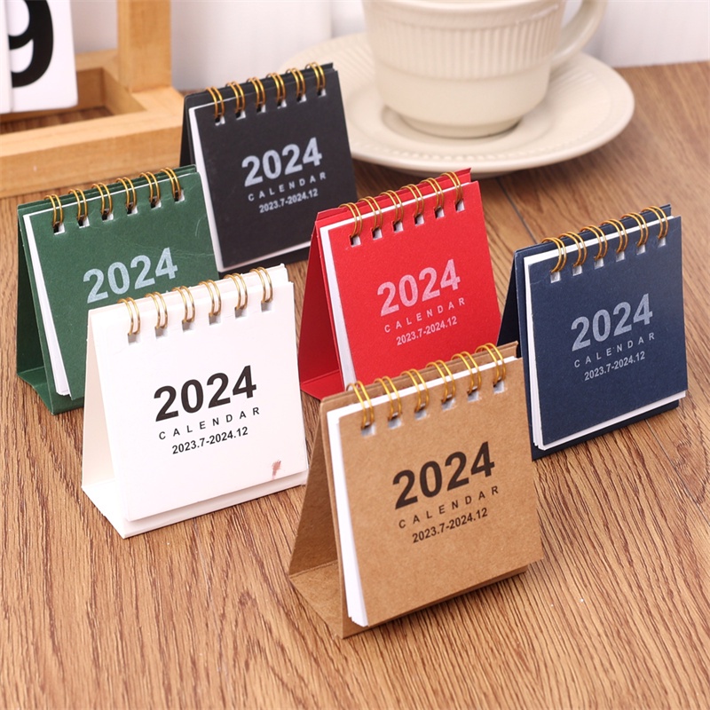 2024 Mini Simple Calendar /Daily Schedule Yearly Notepad Agenda Planner ...
