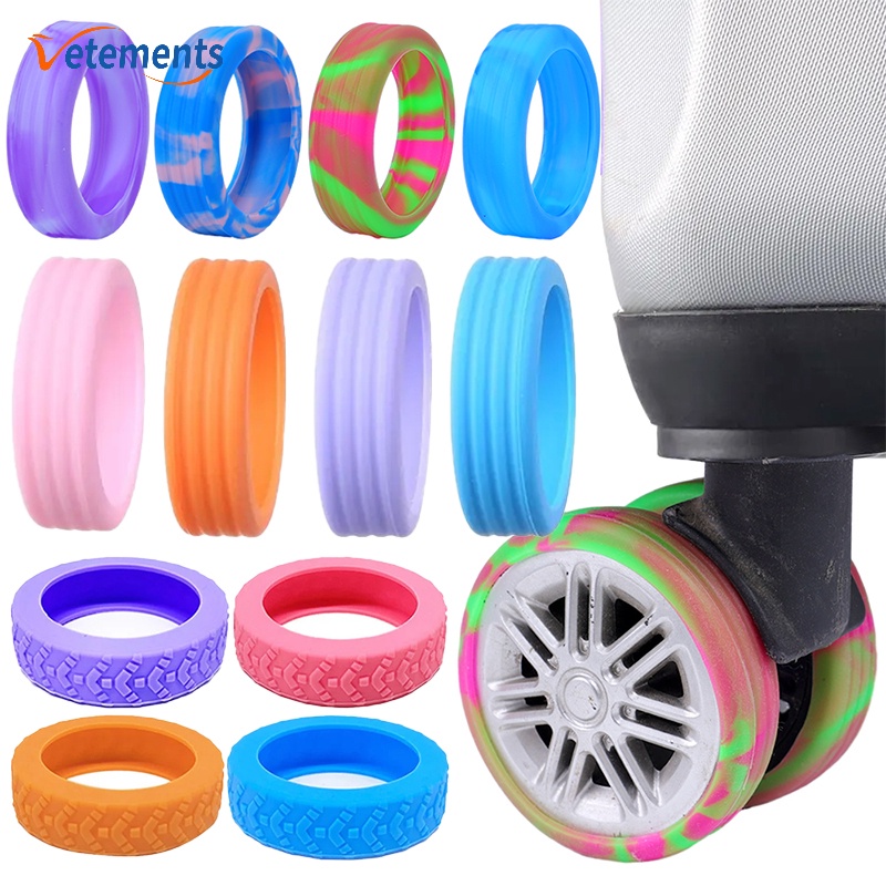 Reduce Noise Travel Luggage Caster Cover Silicone Suitcase Wheel ...