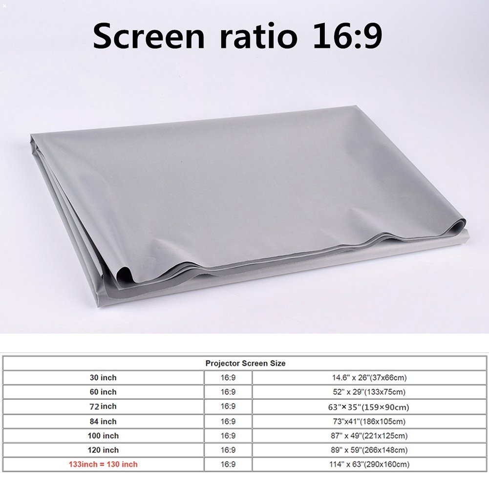 4k HD Portable Foldable Projector Cloth 16/9 Home Theater Movie Screen ...