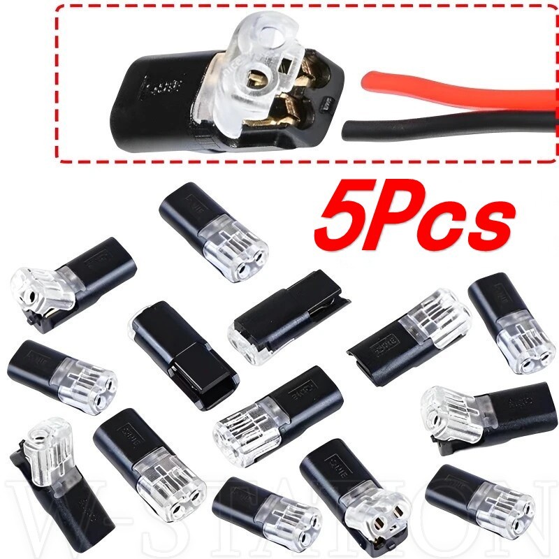 5Pcs Low Voltage Wire Connectors /2pin Pluggable Wire Connector /Quick ...