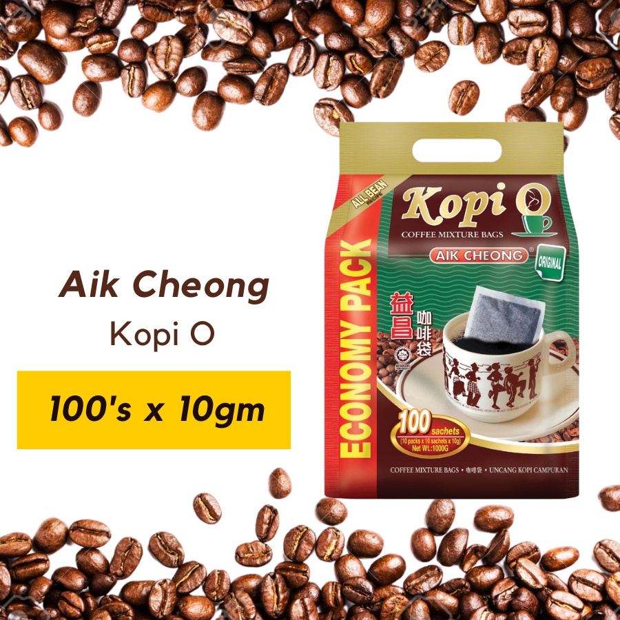 Aik Cheong Kopi-O Original Economy Pack 10g / 50's & 100's | Shopee ...