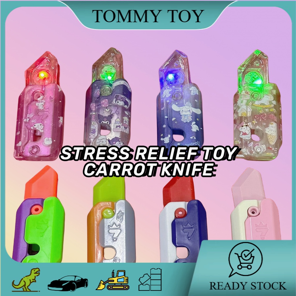 🇲🇾Ready Stock Fidget Toys Carrot Knife Toy 3D Gravity Luminous Radish ...