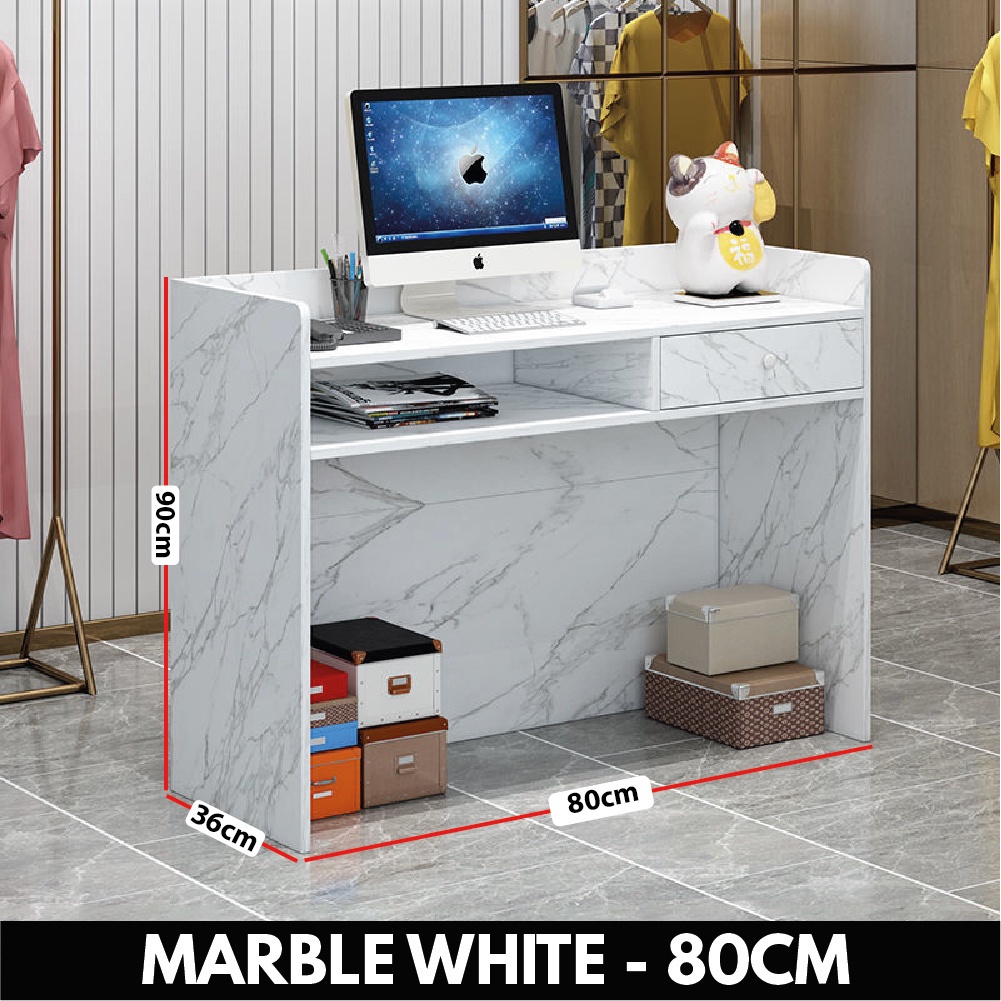 Meja kaunter Cashier counter table desk shop reception counter drawer ...